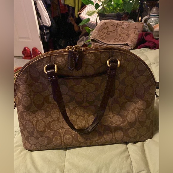 Coach | Bags | Coach Peyton Purse Brown Leather | Poshmark